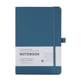 A5 Lined Hardcover Notebook, PU Leather Elastic Band Closure Journal ...