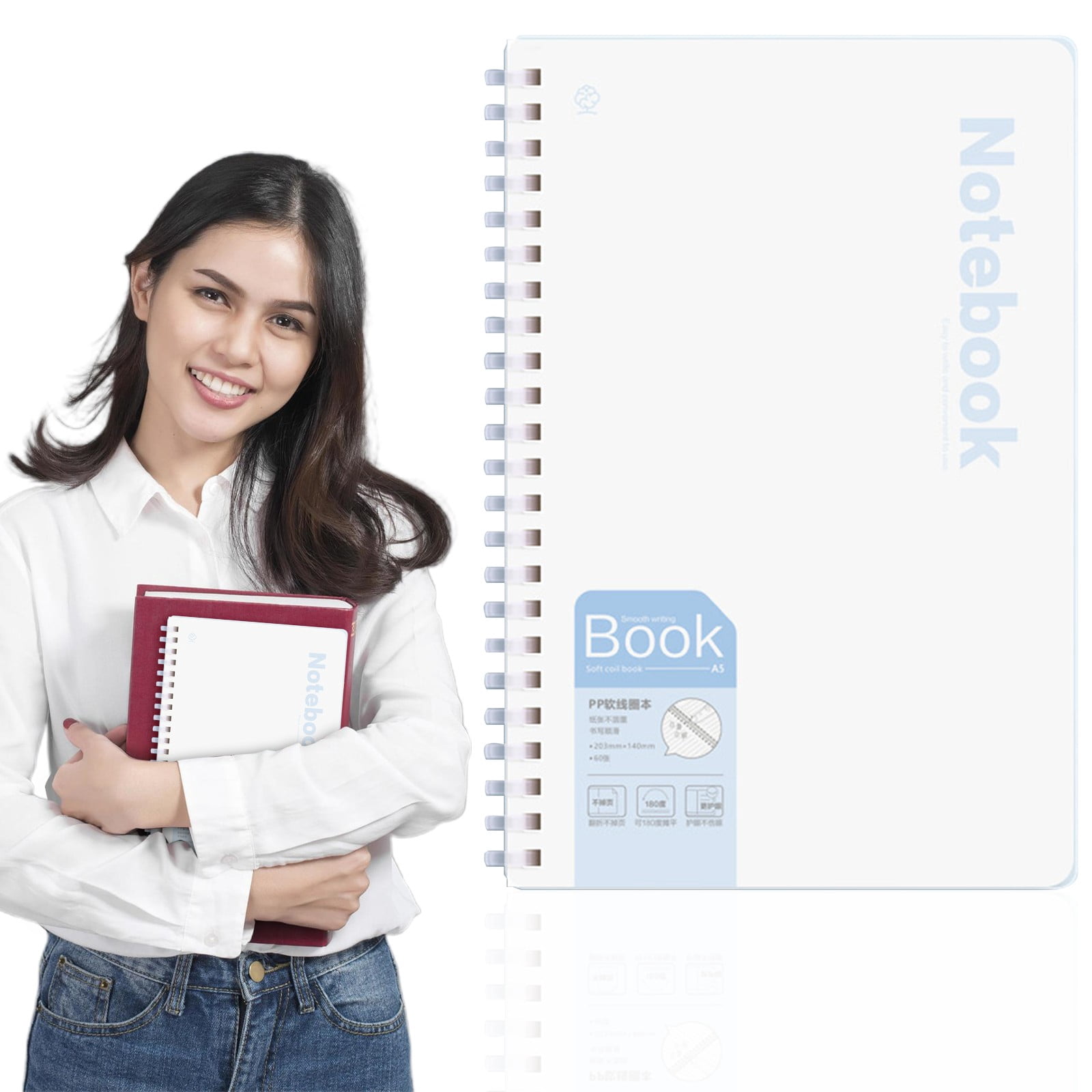 A5 Lined Notebook Sky Blue — Simple Softcover Journal with 200 Pages ...