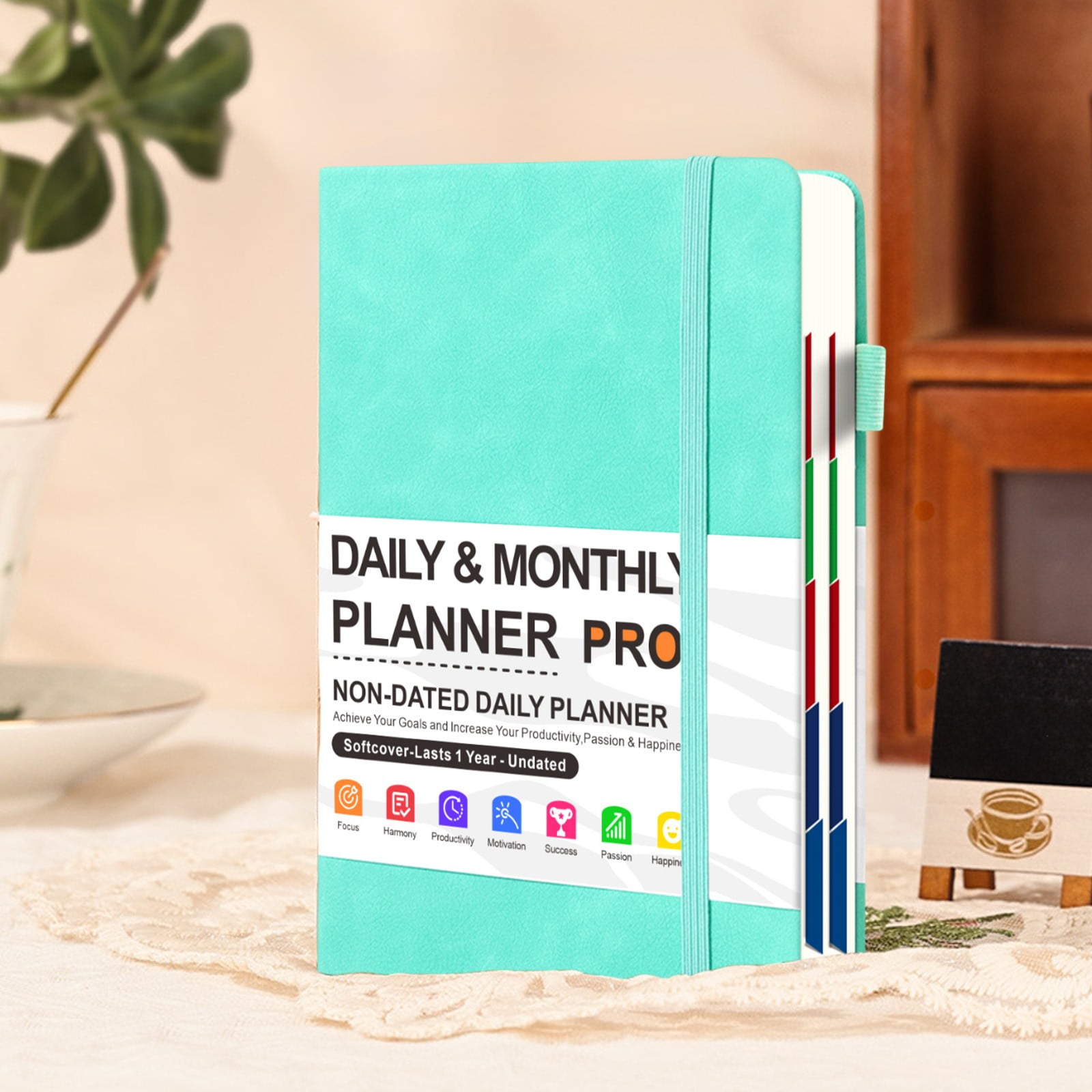 A5 Monthly Planner Notebook - Undated Daily Calendar with Budget Pages ...
