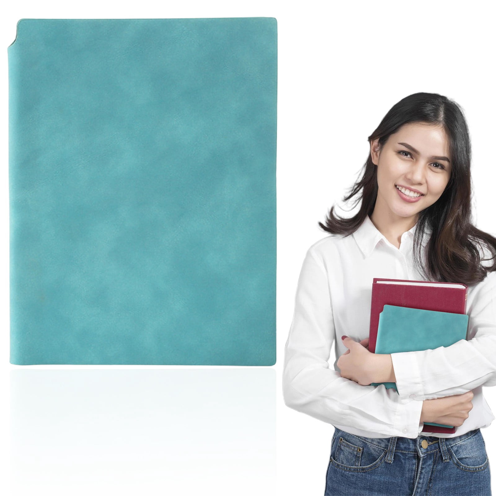 A5 Notebook 200 Page Ruled Interior with Pen Loop Bookmark Notepad ...
