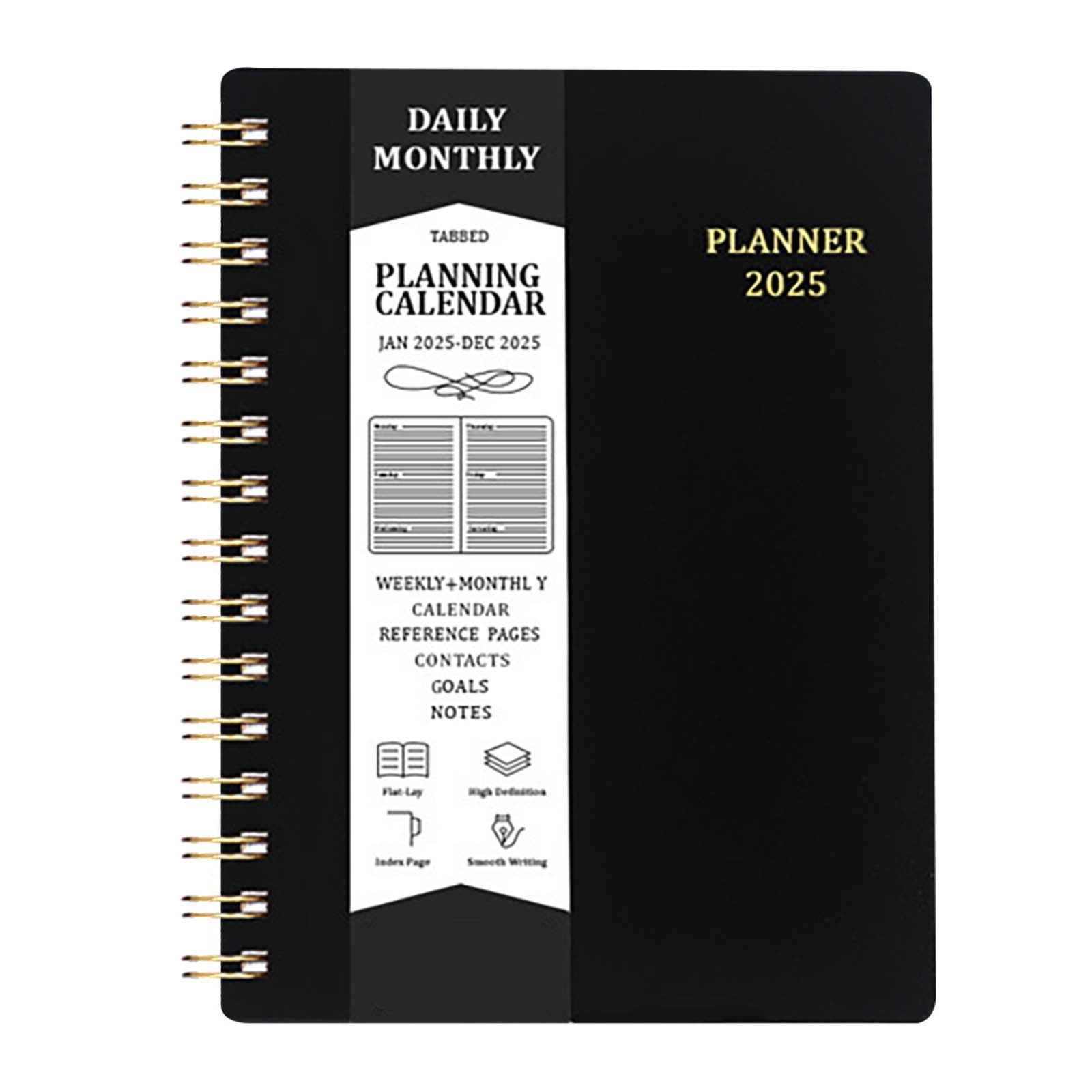 A5 Notebook Binder, 6 Ring Planner with Stylish Design, Loose Leaf ...
