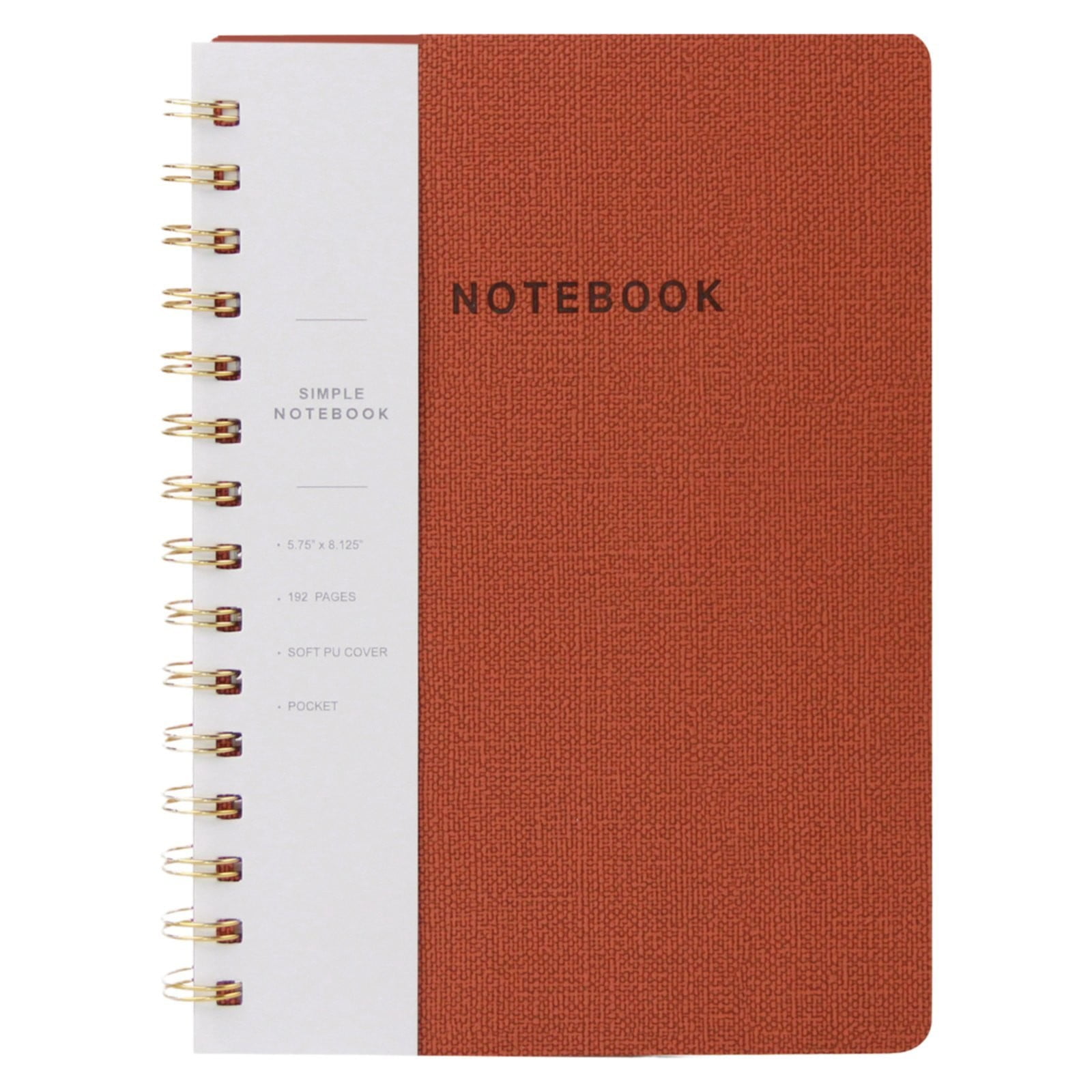 A5 Notebook, College Ruled Journal 160 Pages with PU Leather Cover ...