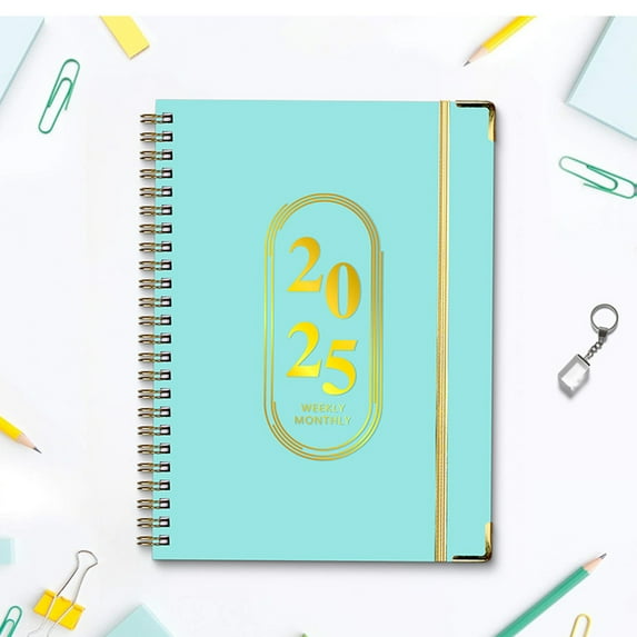 A5 Notebook with Elastic Closure | 192 Pages Lined Paper, Hard Cover ...