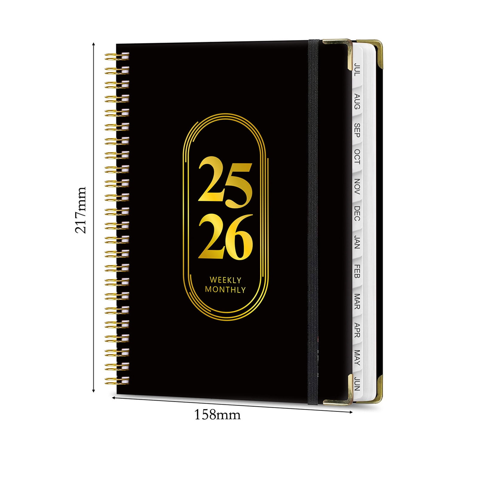 A5 Notebook Elastic Rope Work Movement Coil English Plane Notebook ...
