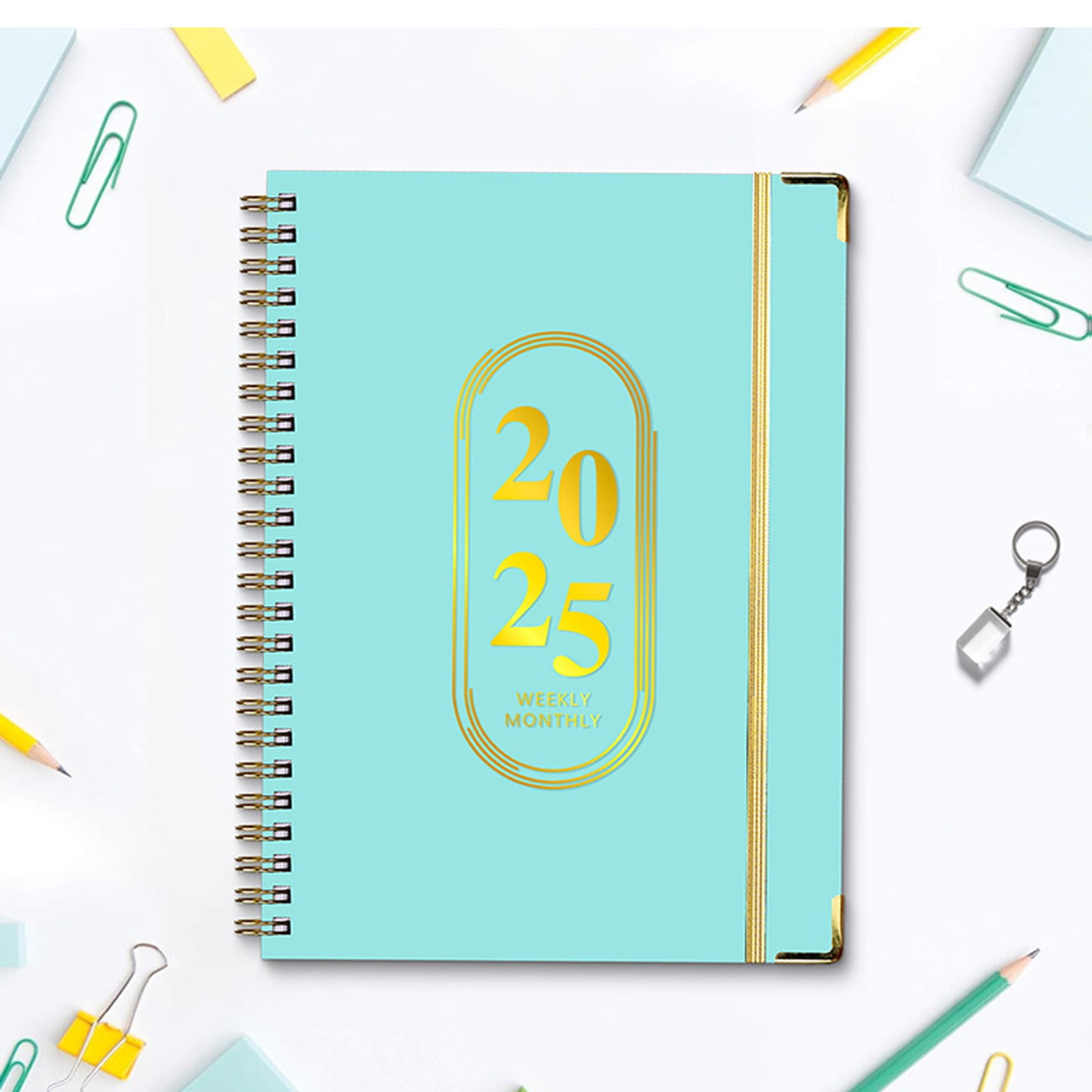A5 Notebook Elastic Rope Work Sports Coil English Plan Notebook ...
