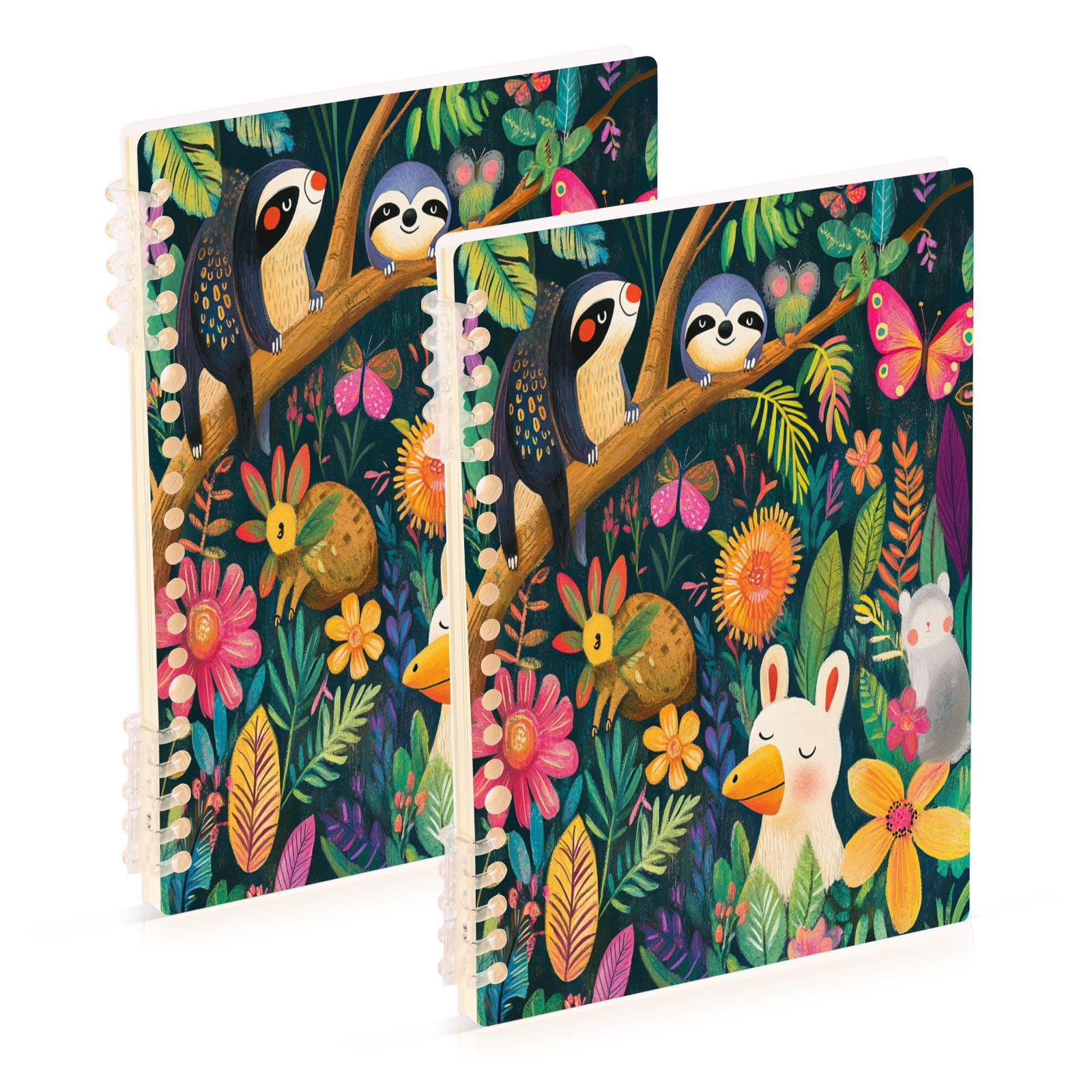 A5 Notebook, Single Back Sheet Printed on One Side, 60 Sheets Animals and Plants - Walmart.com