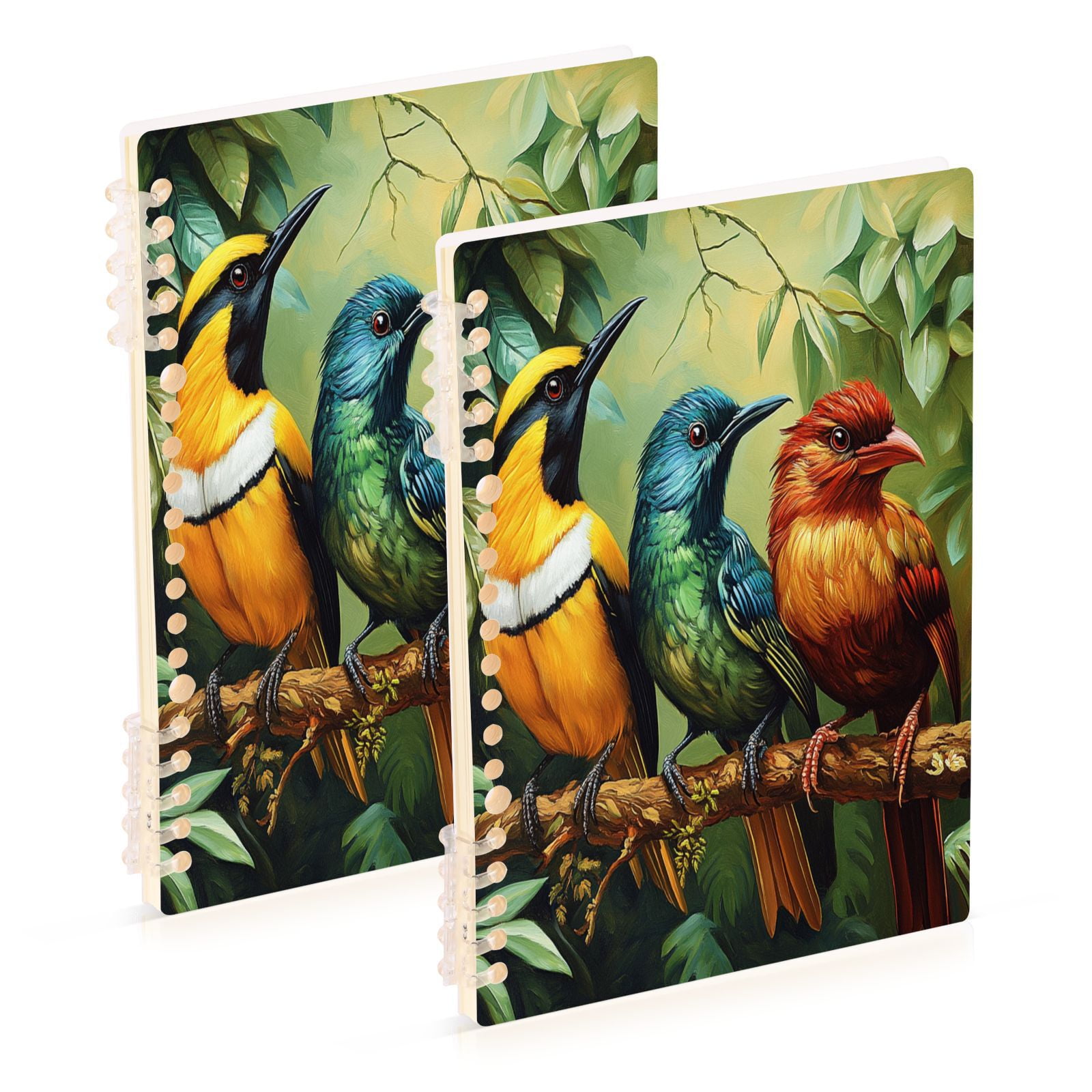 A5 Notebook, Single Back Sheet Printed on One Side, 60 Sheets Birds ...