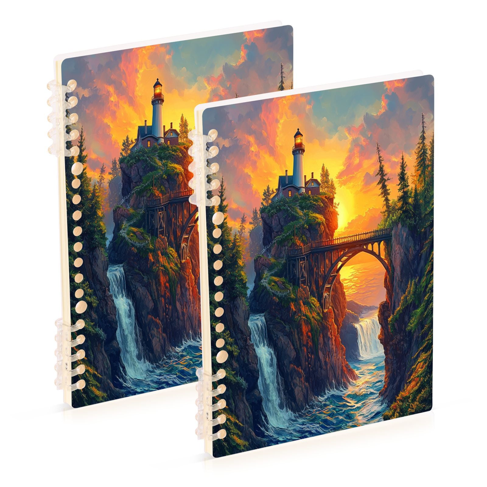 A5 Notebook, Single Back Sheet Printed on One Side, 60 Sheets Cherry ...