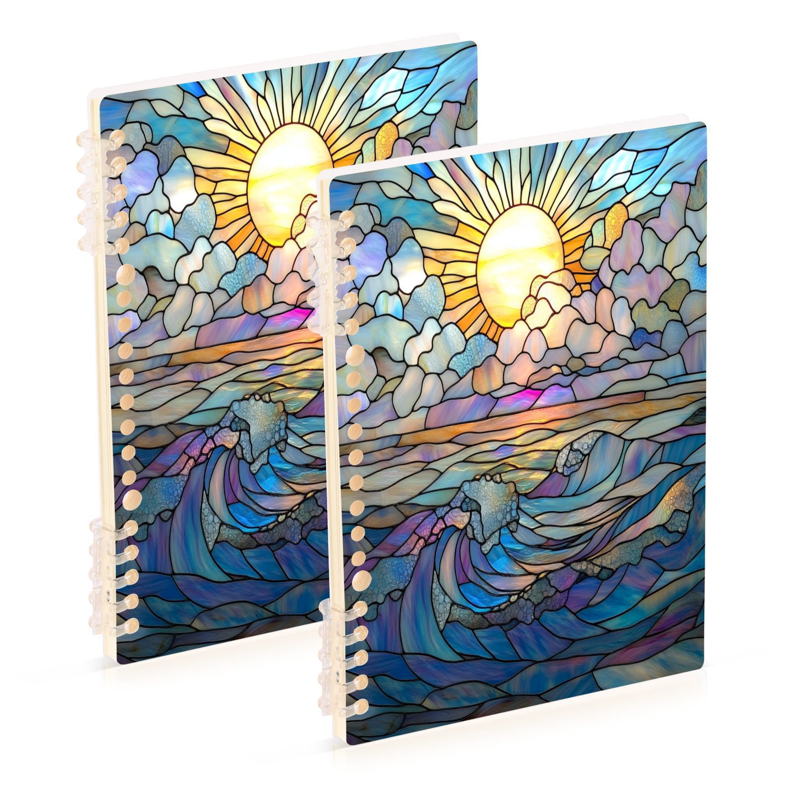 A5 Notebook, Single Back Sheet Printed on One Side, 60 Sheets Sun and ...
