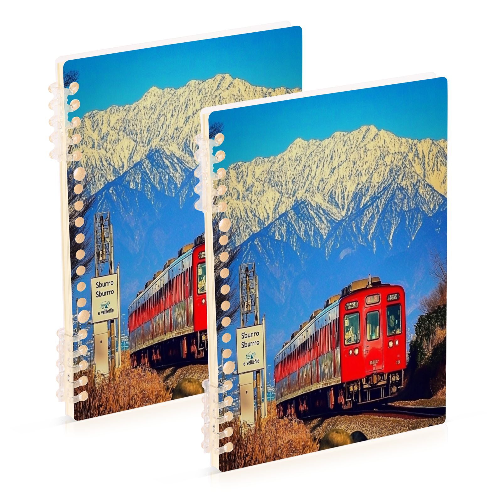 A5 Notebook, Single Back Sheet Printed on One Side, 60 Sheets Train ...