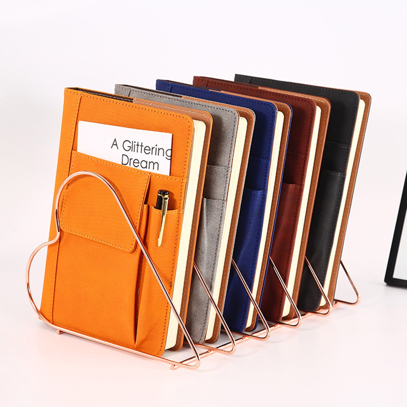 A5 Notebook | Thick-Page Office Notepad with Faux Leather Cover ...