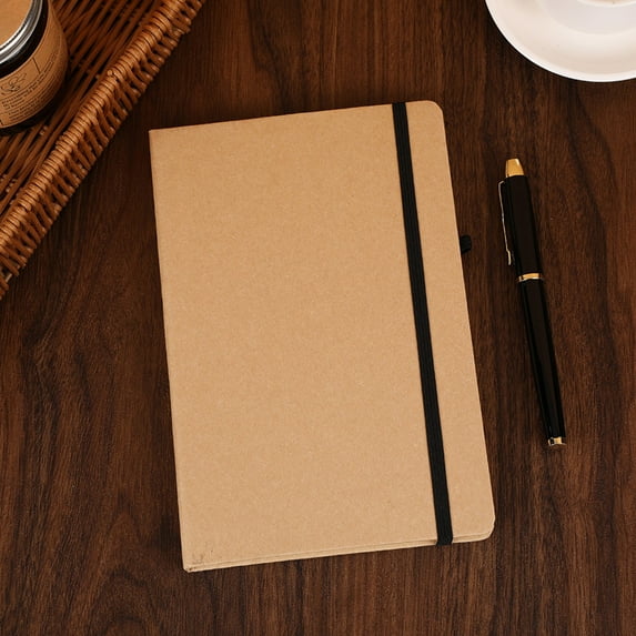 A5 Notebook, Thick Paper Grid Pages, Sturdy Kraft Cover Writing Journal ...