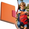 A5 PU Leather Buckle Notebook Orange — 21.2×15cm Lined Journal with 200 ...