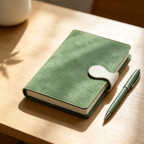 A5 PU Leather Notebook 200 Pages Lined Diary With Buckle & Pen Holder ...