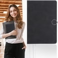 A5 PU Leather Notebook with Circle Buckle Closure, 200 Lined Pages ...