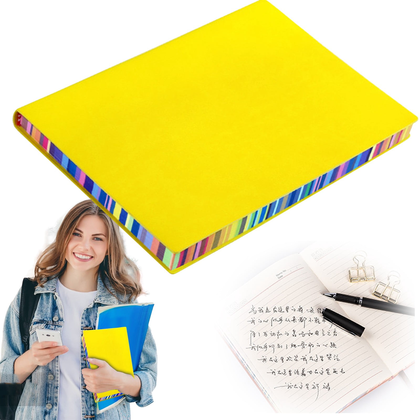 A5 PU Leather Notebook Lined Journal Multi Color Options for Office ...