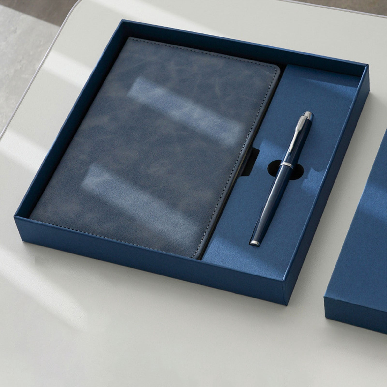 A5 PU Leather Notebook and Pen Set with Box, 200 Pages Hardcover ...