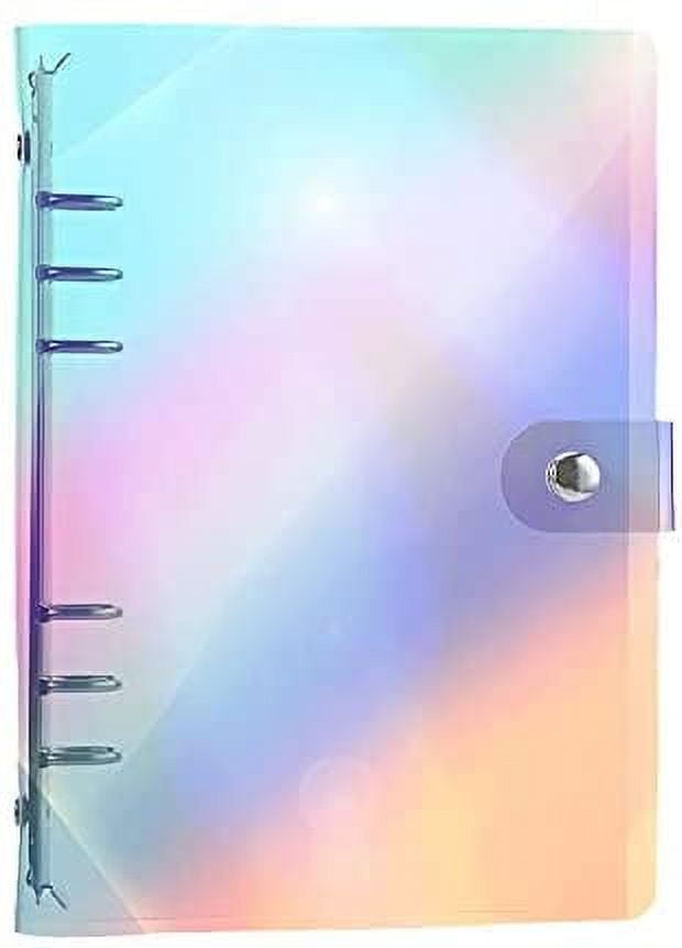 A5 PVC Binder Cover Refillable 6 Ring Notebook Binder Loose Leaf ...