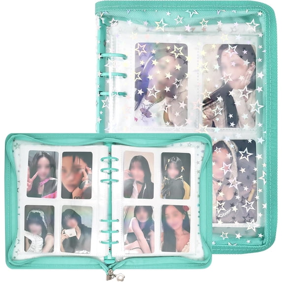 A5 Photocard Binder with 40 Pake 4-Pocket Pages, 6 Ring Photocard ...