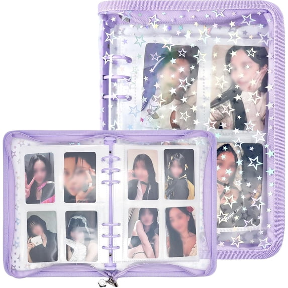 A5 Photocard Binder with 40 Pake 4-Pocket Pages, 6 Ring Photocard ...