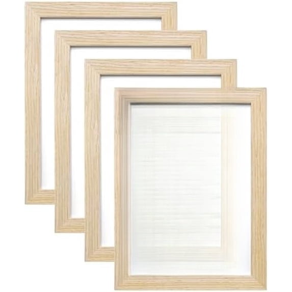 A5 Picture Frame Natural, Solid Wood Frames with Acrylic Plexiglass for ...