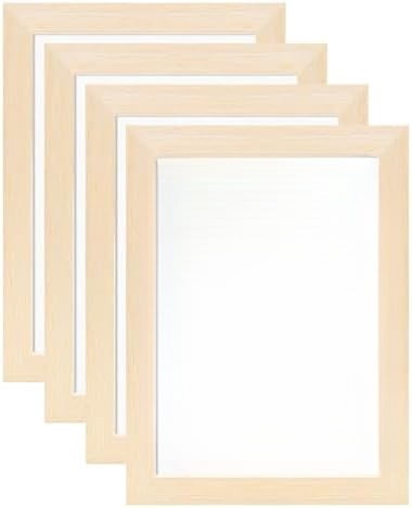 A5 Picture Frame, White Oak Solid Wood Frames with Acrylic Plexiglass ...