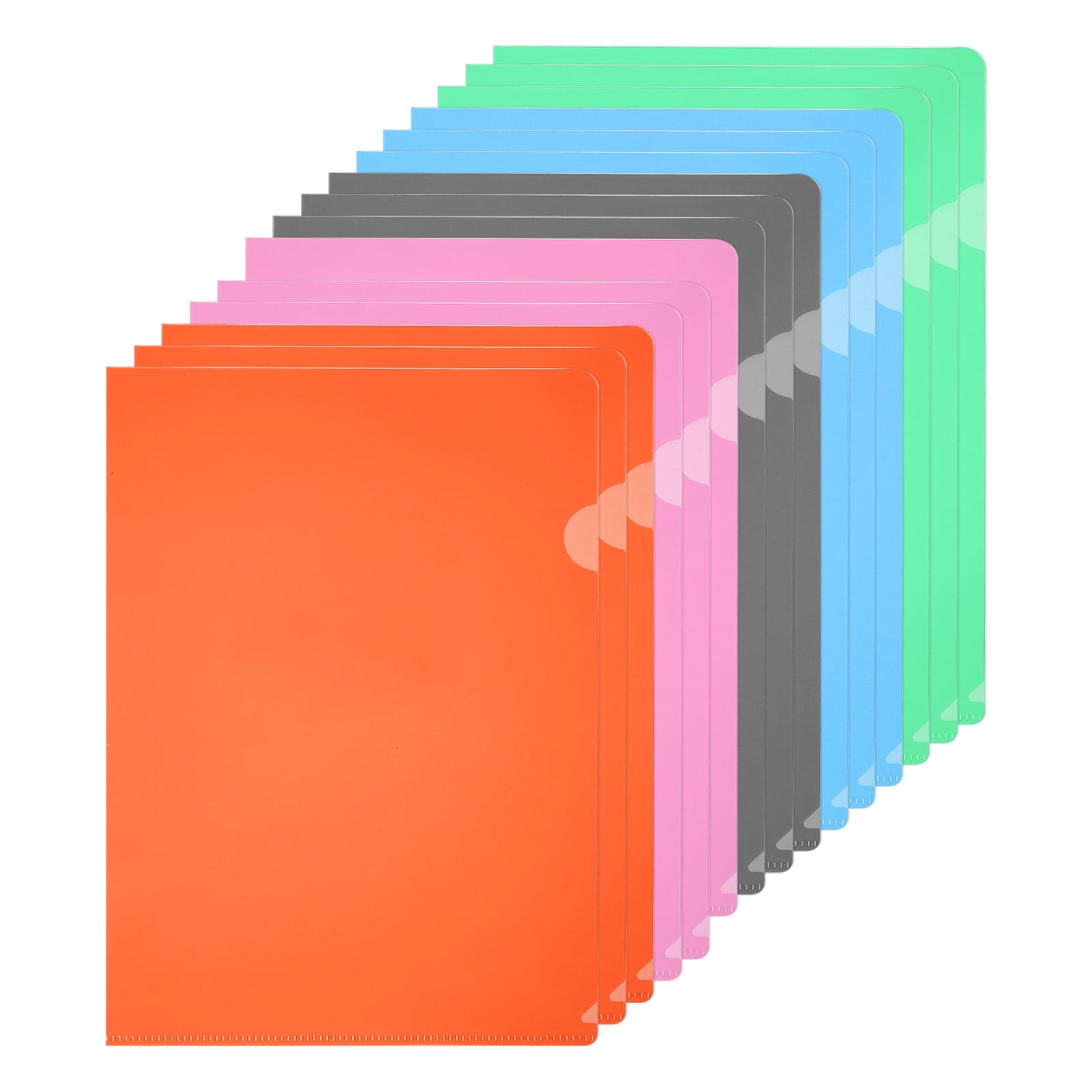 A5 Plastic Folders, 15 Pack Clear Folders L Type Project Pockets Paper ...