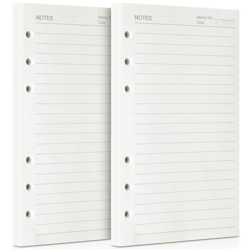 A5 Refill Paper, 280 Pages A5 Loose Leaf Paper 6 Hole Notebook Refills ...