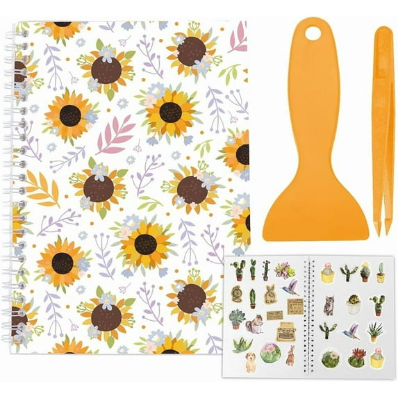 A5 Reusable Sticker Book Storage with Scraper and Tweezer 40 Sheets ...