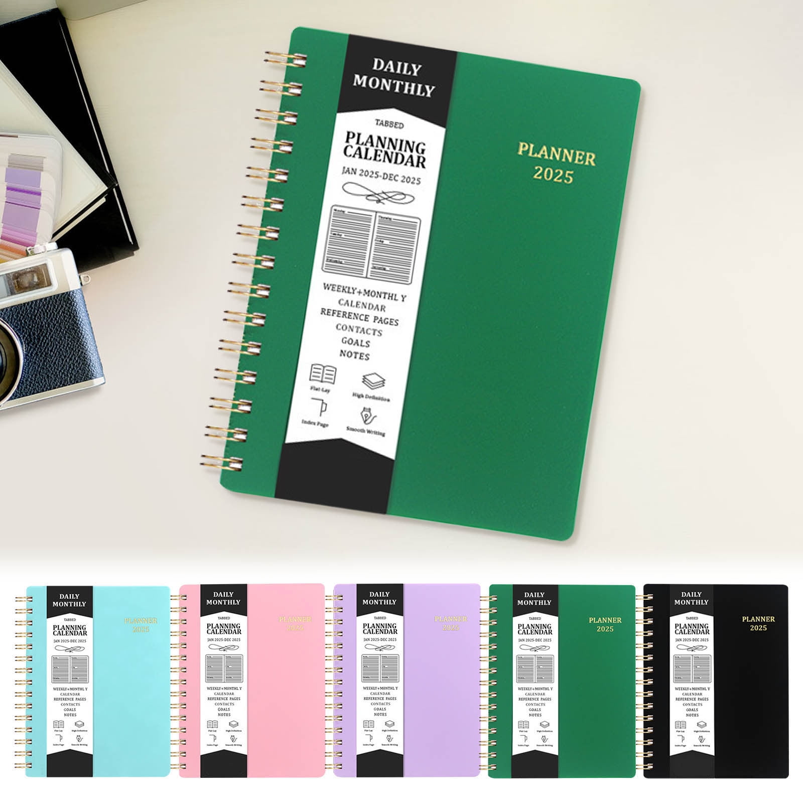 A5 Ring Binder Notepad,Loose Leaf Agenda,Hard Coil Spiral Notebook ...