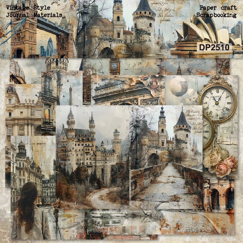 A5 Scrapbook Decoupage Paper, Handmade 24 Sheets Colored Craft Origami ...