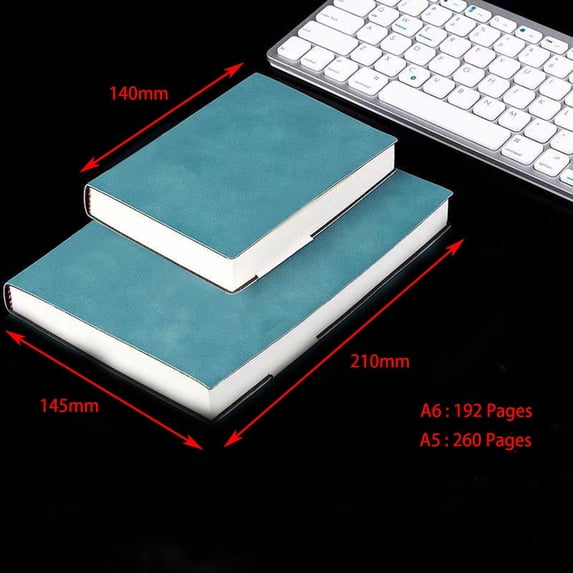 A5 Seaweed Green Faux Leather Notebook, Minimalist Blank Sheepskin ...