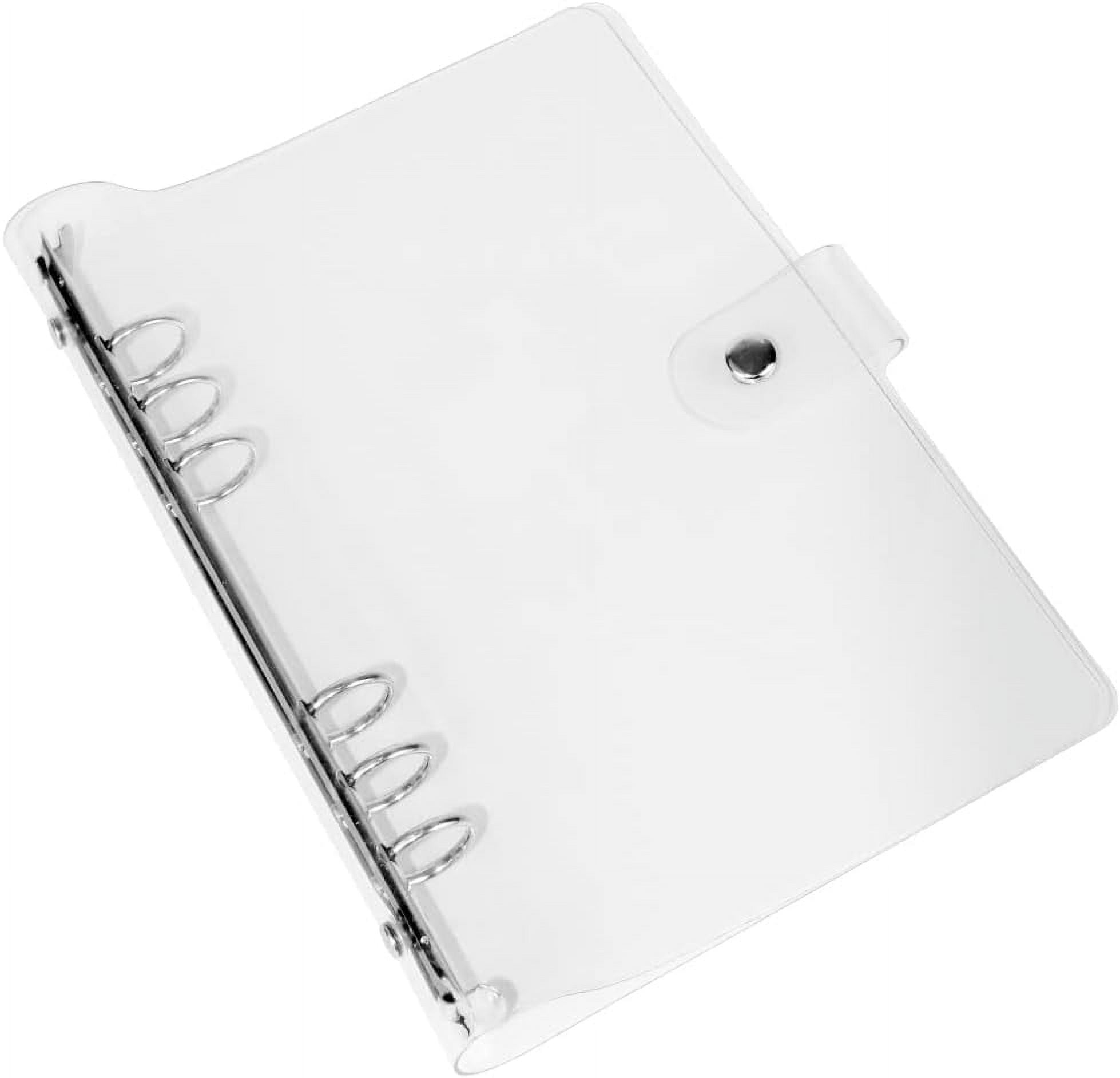 A5 Size,6 Ring Transparent Binder Cover Transparent Soft PVC Notebook ...
