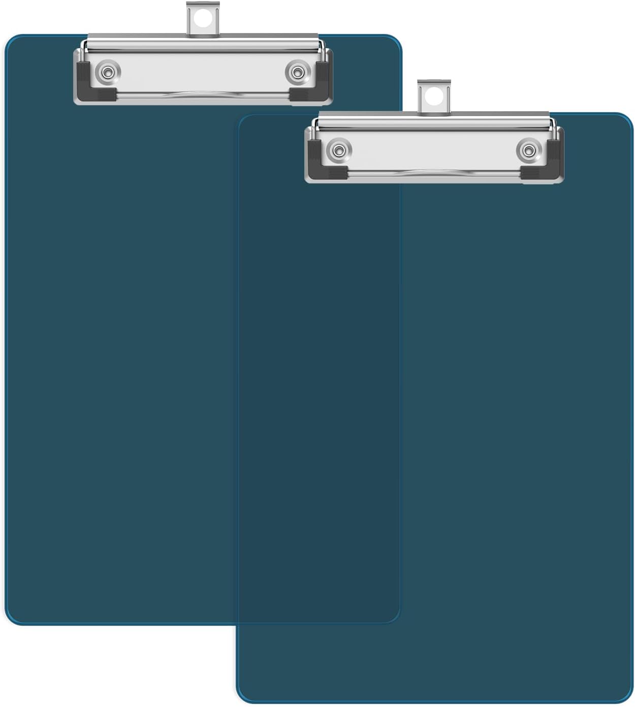 A5 Small Clipboard 2 Pack, 6 x 9 Plastic Mini Clear Colored Clip Boards ...