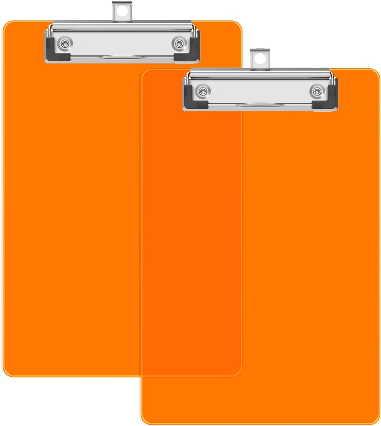 A5 Small Clipboard 2 Pack, 6 x 9 Plastic Mini Clear Colored Clip Boards ...