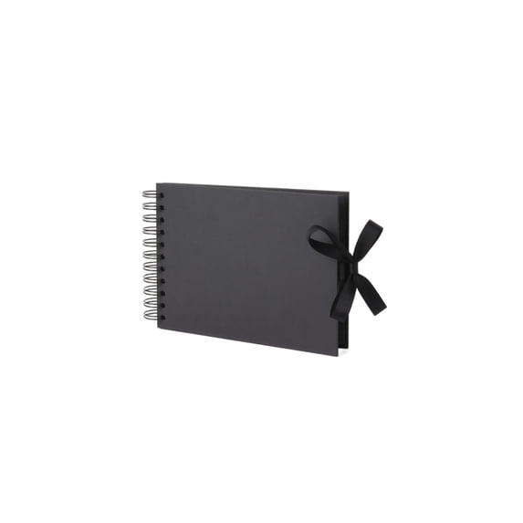 A5 Spiral Bound DIY Scrapbook Album with Ribbon Closure and 30 Sheets ...