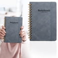 A5 Spiral Journal Notebook Hardcover Leather 140 Pages 5.71x8.27 In ...