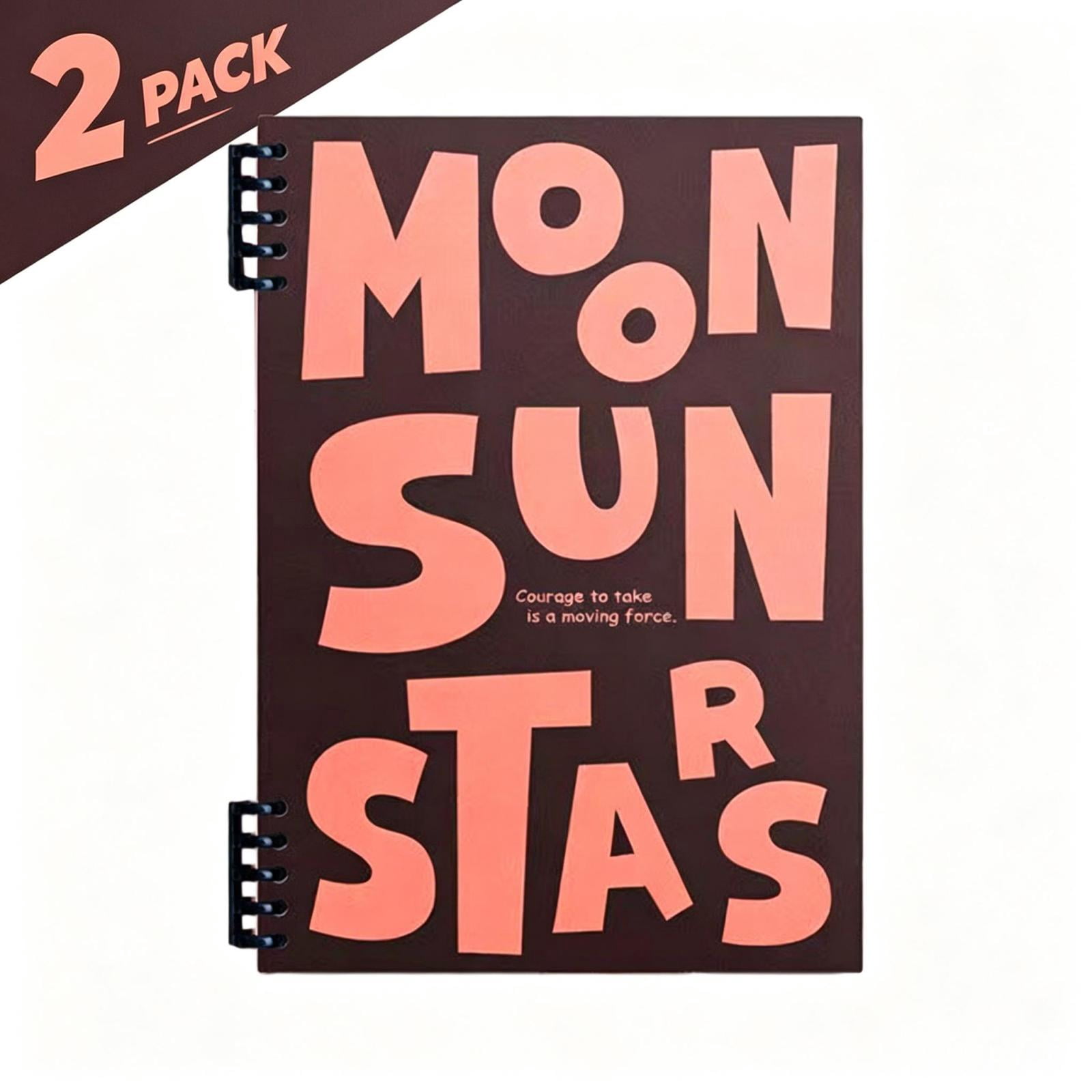 A5 Spiral Notebook 2 Pack, 7.6x10.23in Thick Plastic Hardcover Ruled ...