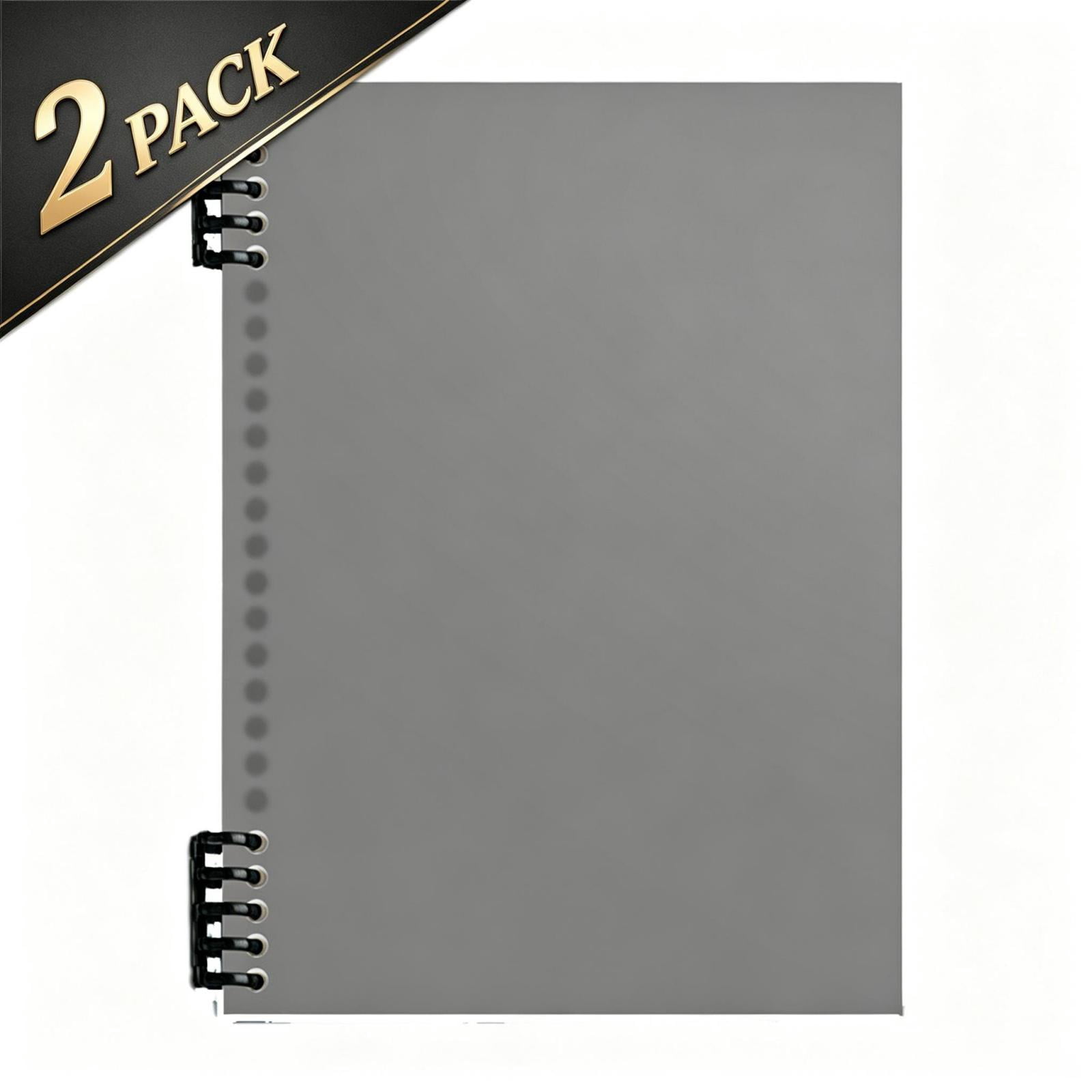 A5 Spiral Notebook 2 Pack, 8.26x5.7in Thick Plastic Hardcover Ruled ...