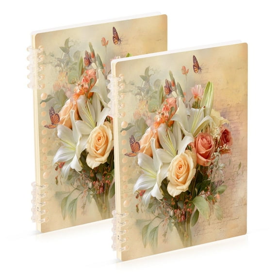 A5 Spiral Notebook 60 Sheets Diary Removable & Adjustable Wire Binding ...