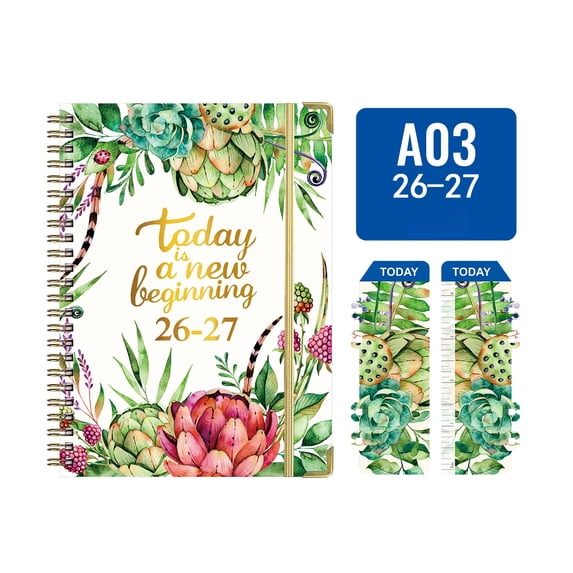 A5 Spiral Notebook, Metal Coiled weekly Planner Schedule, Hardcover ...
