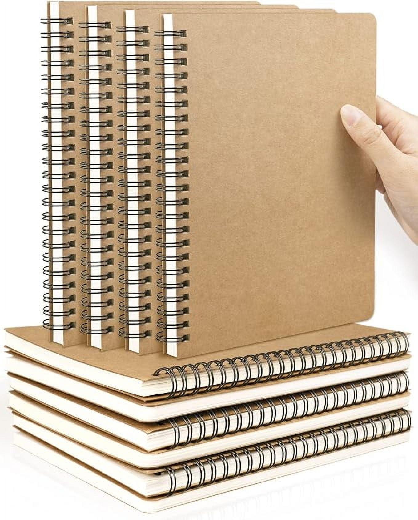 A5 Spiral Notebooks Blank Journal 10-Pack, Softcover Unlined Sketch Pad ...