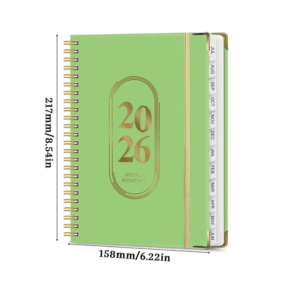 A5 Spiral Planner Notebook With Elastic Closure Band, Multipurpose ...