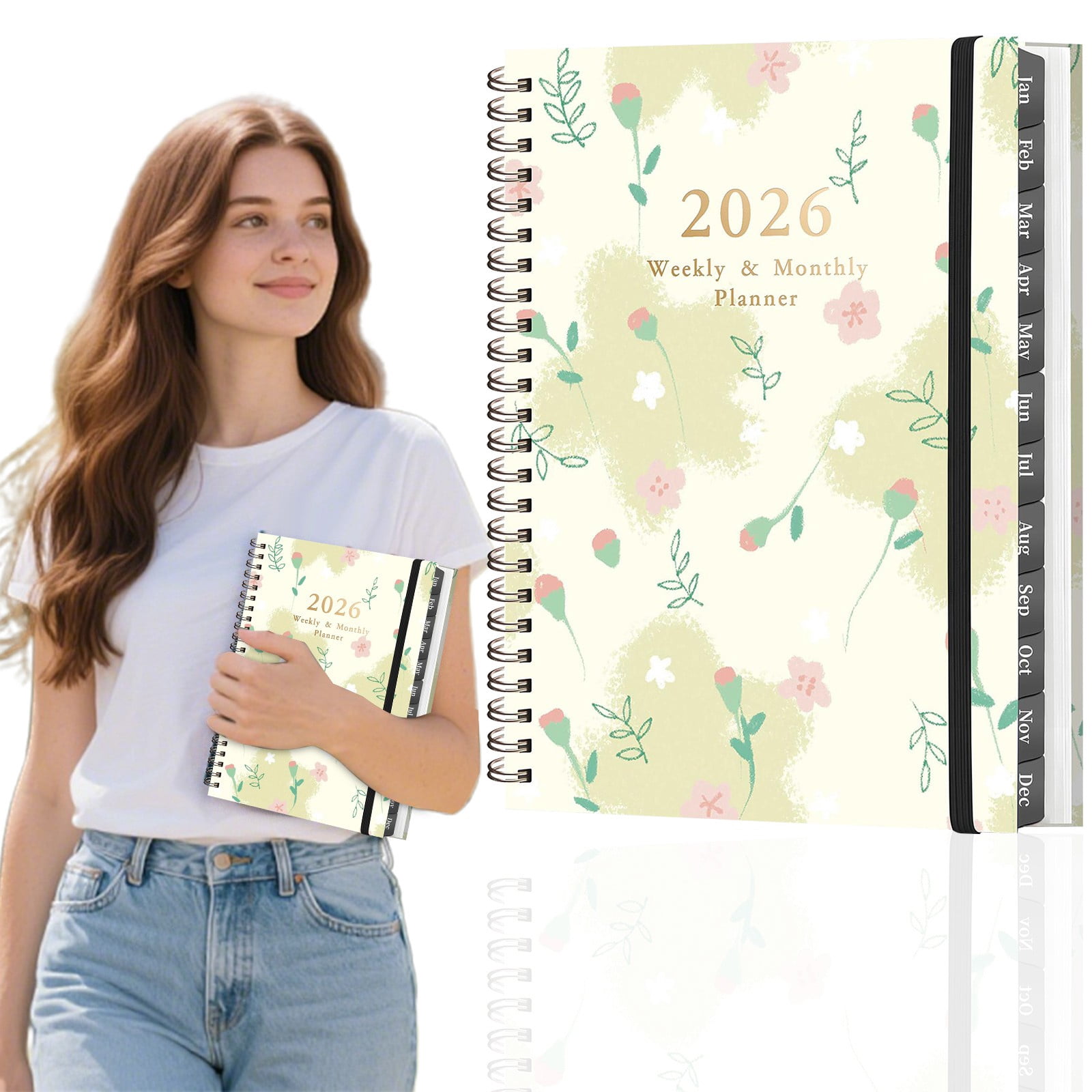 A5 Spiral Schedule Planner Daily Notebook With Month Label,120 Pages ...