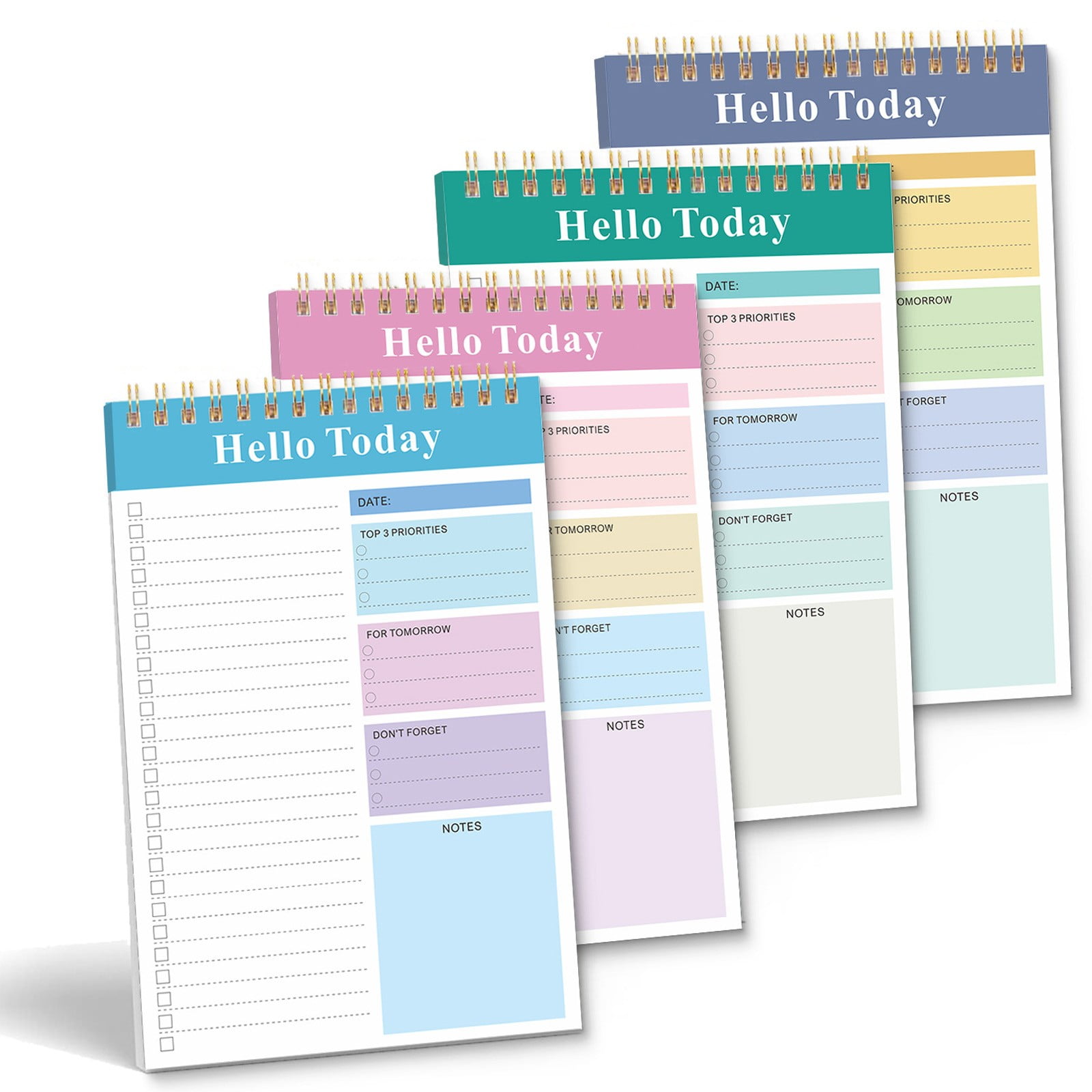A5 Spiral To-Do List Notepad, Tear-Off Daily Planner Checklist, High ...