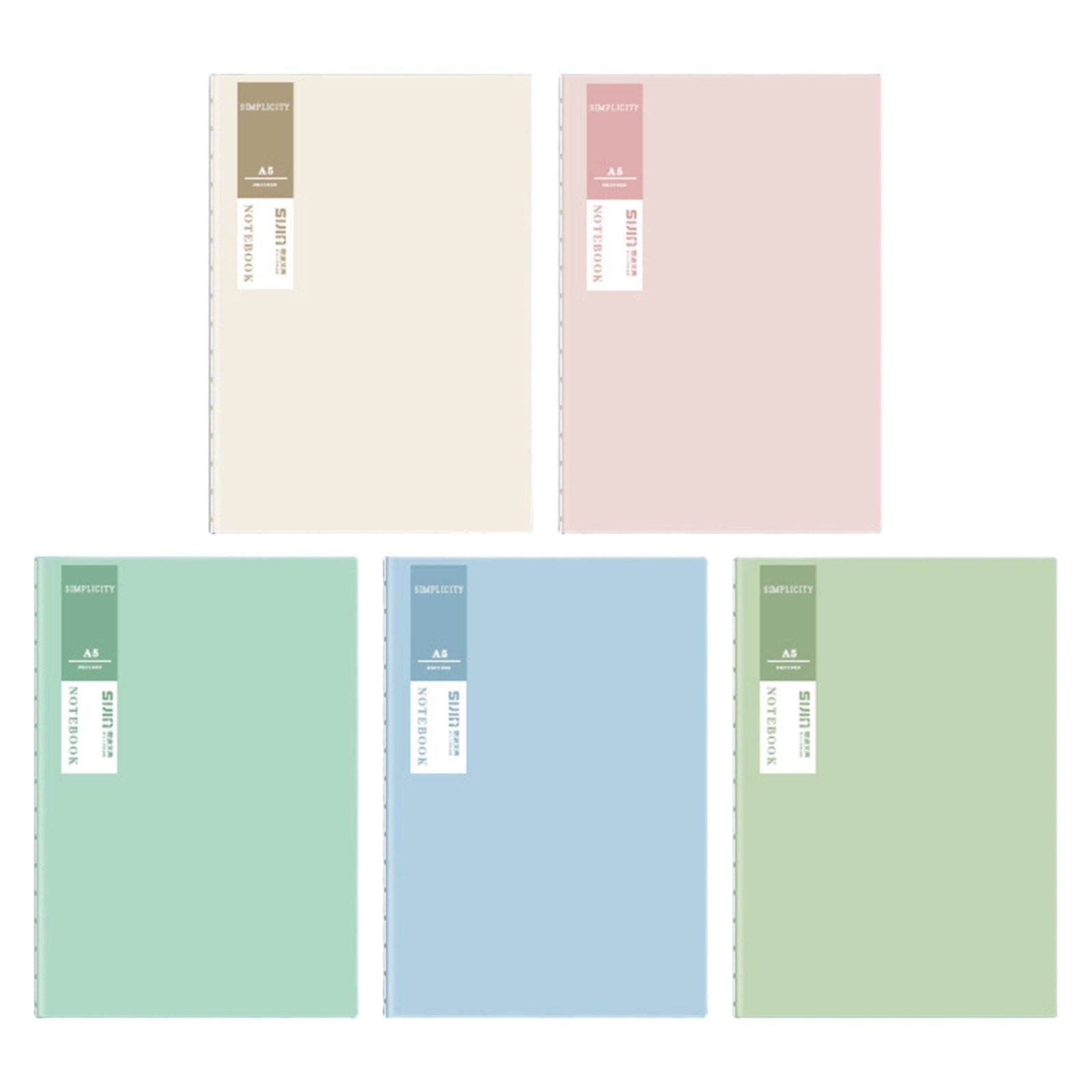 A5 Stitched Notebook (Artistic Writing Journal), Color-Coded Pages ...