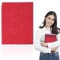 A5 Suede PU Lined Notebook,Built-In Pen Loop & Bookmark Journal for ...