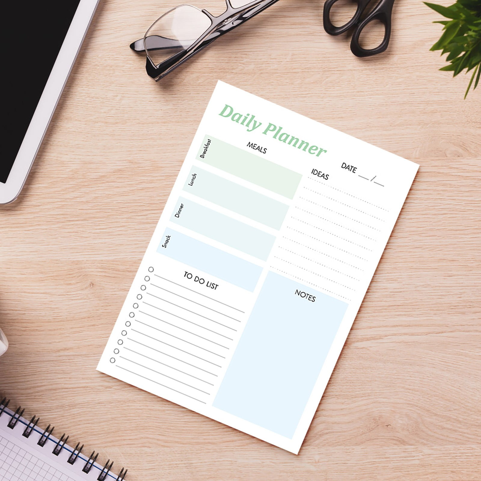 A5 Tearable Color-Coded Memo Pad Book with Monthly Planner Pages ...