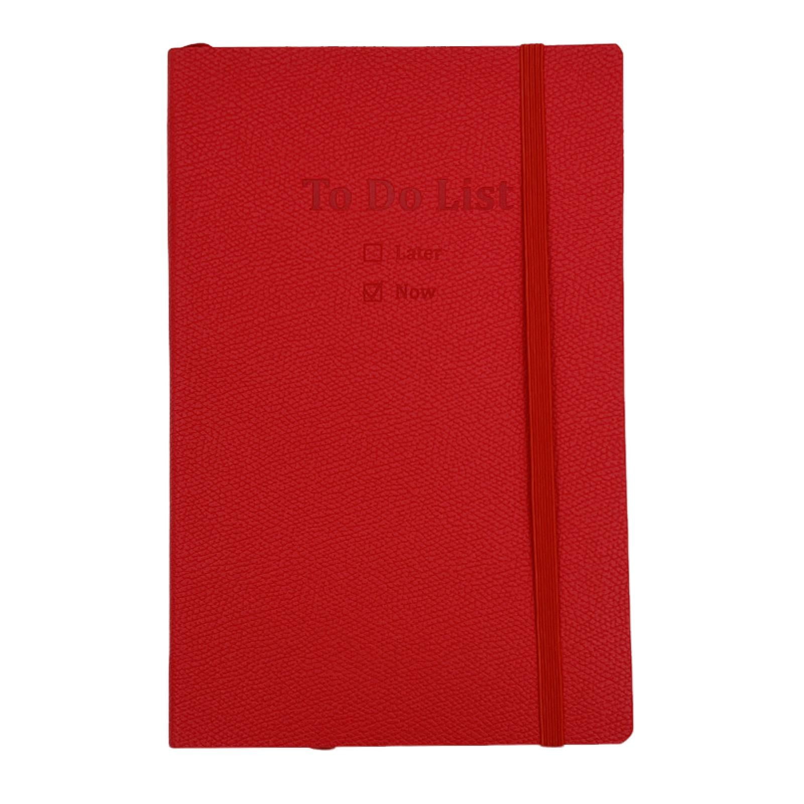 A5 To-Do List Daily Planner Hardcover Elastic Band Ribbon Bookmark No ...