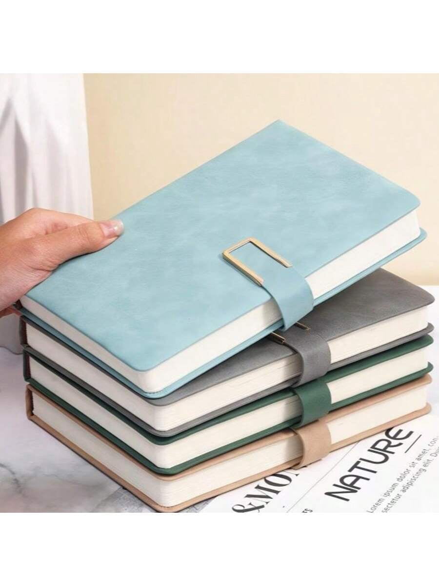 A5 Vintage Leatherette Notebook with Magnetic Closure - Dated Pages ...